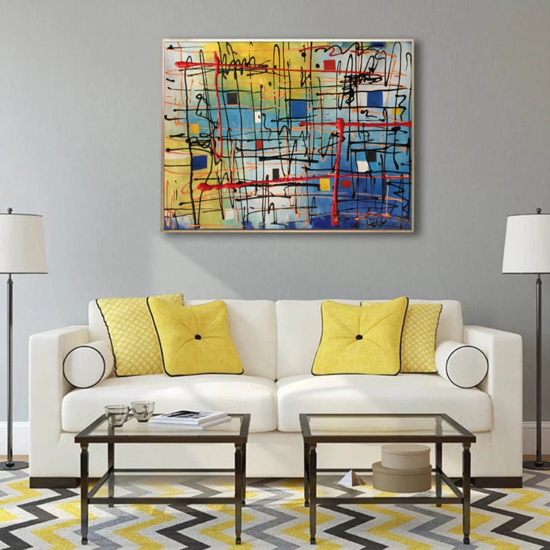 Large Canvas Wall Art Modern Abstract Painting Original - Etsy
