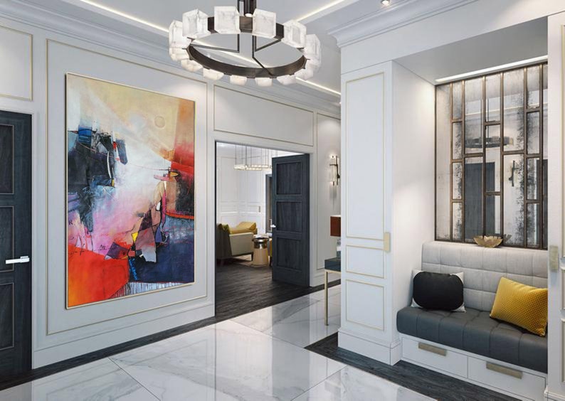 Original Abstract Painting Living Room Wall Art Canvas - Etsy