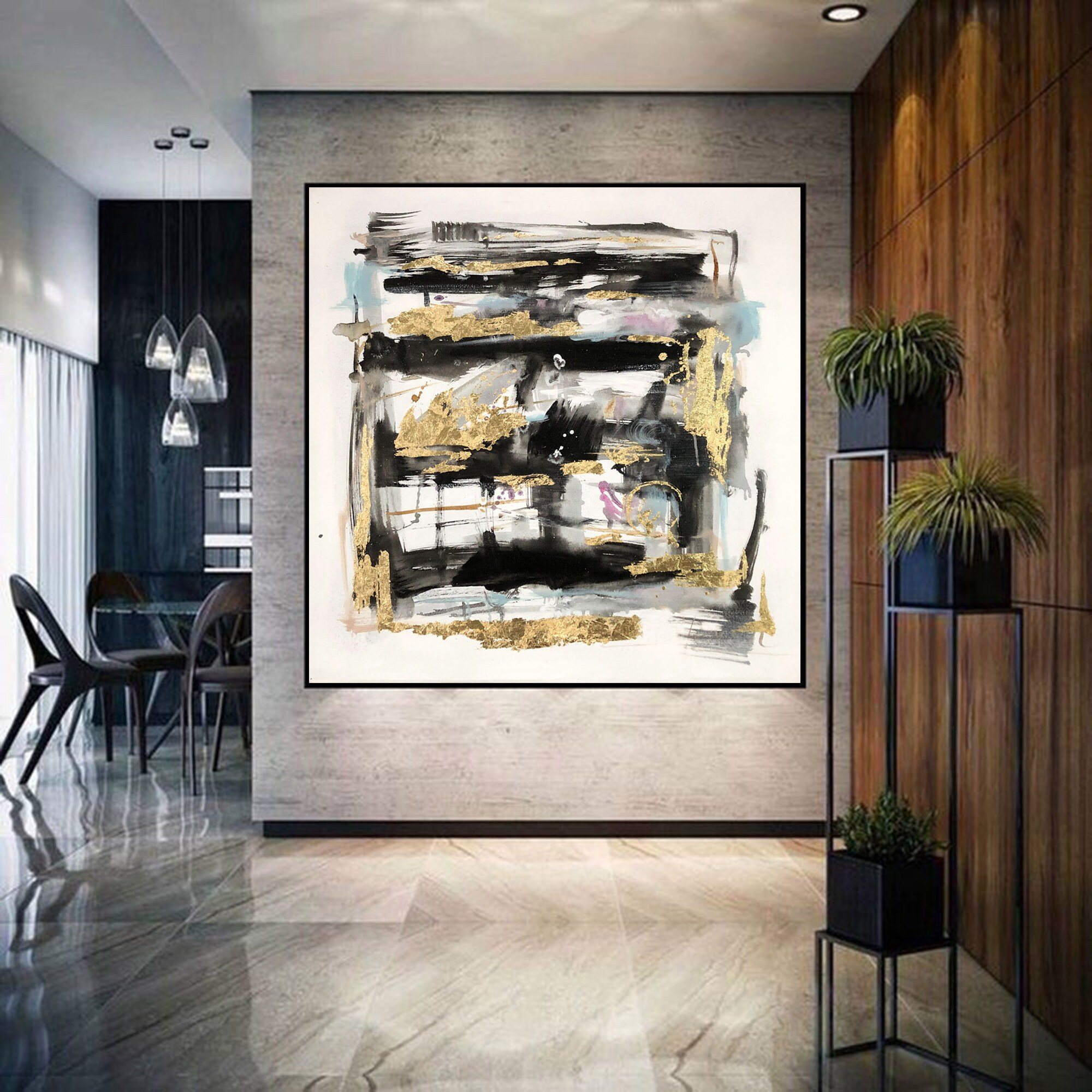 Modern Abstract Painting on Canvas Original, Extra Large Wall Art ...