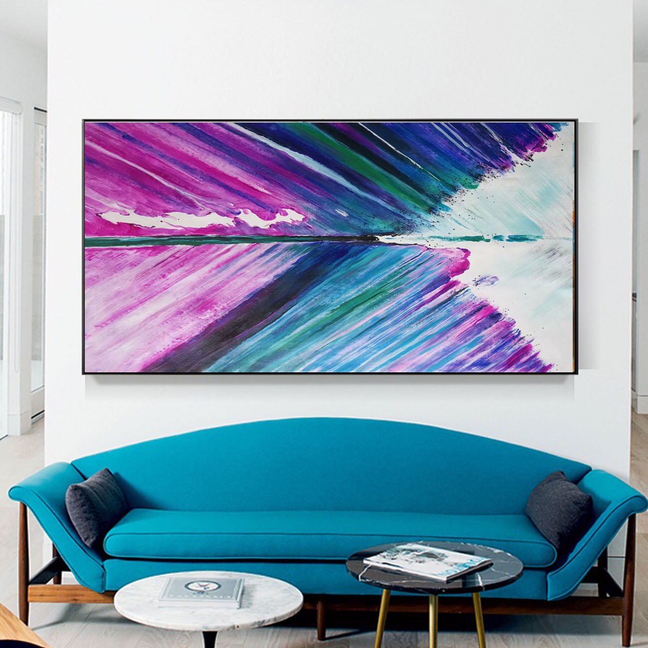 Oversized Wall Art, Large Abstract Oil Painting on Canvas, Modern ...