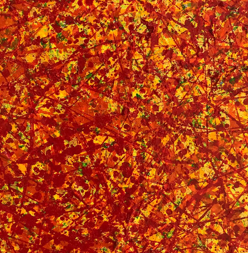 Red Colorful Abstract Painting Large Original Abstract Oil | Etsy