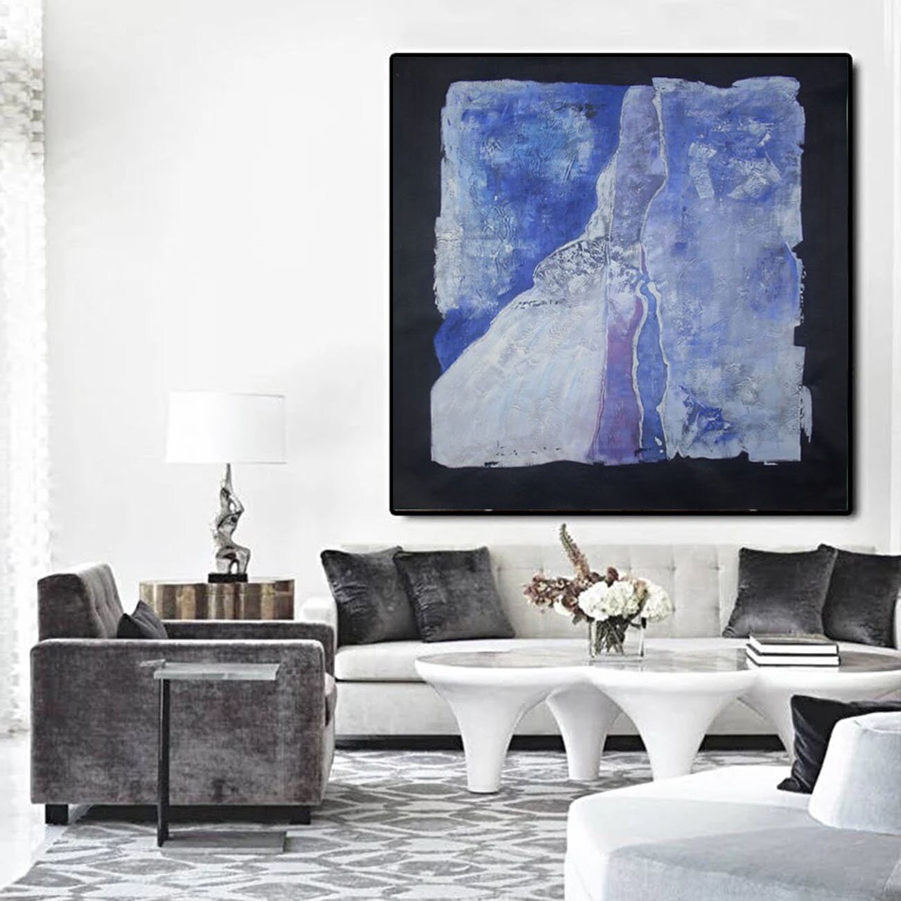 Large abstract wall art modern abstract art painting large | Etsy