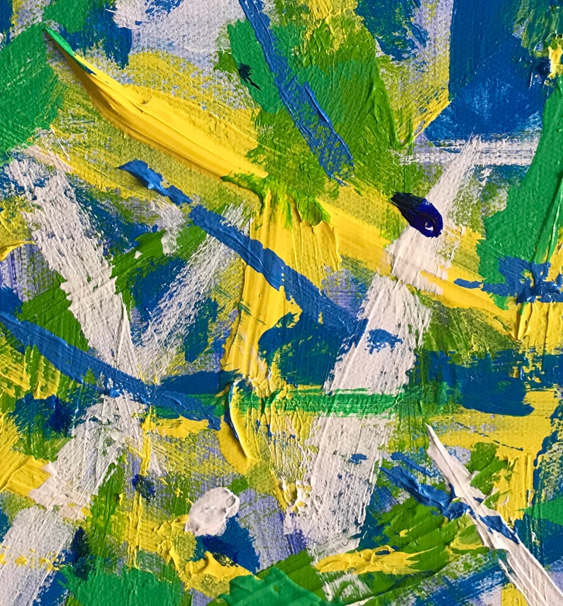 Large abstract wall art green abstract painting extra large | Etsy