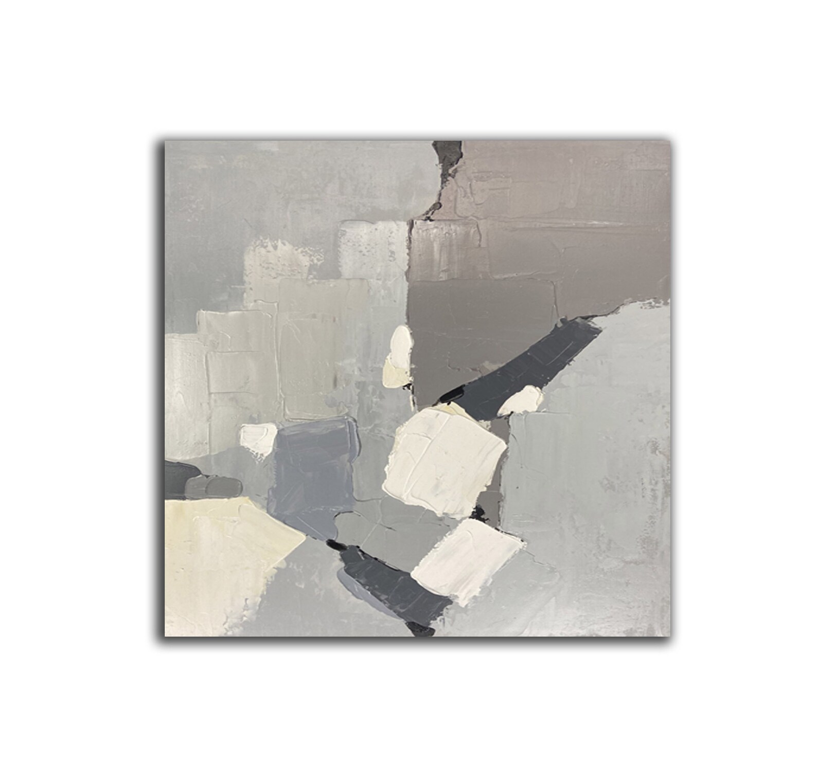 Extra Large Wall Art Abstract, Gray Canvas Art, Modern Abstract ...