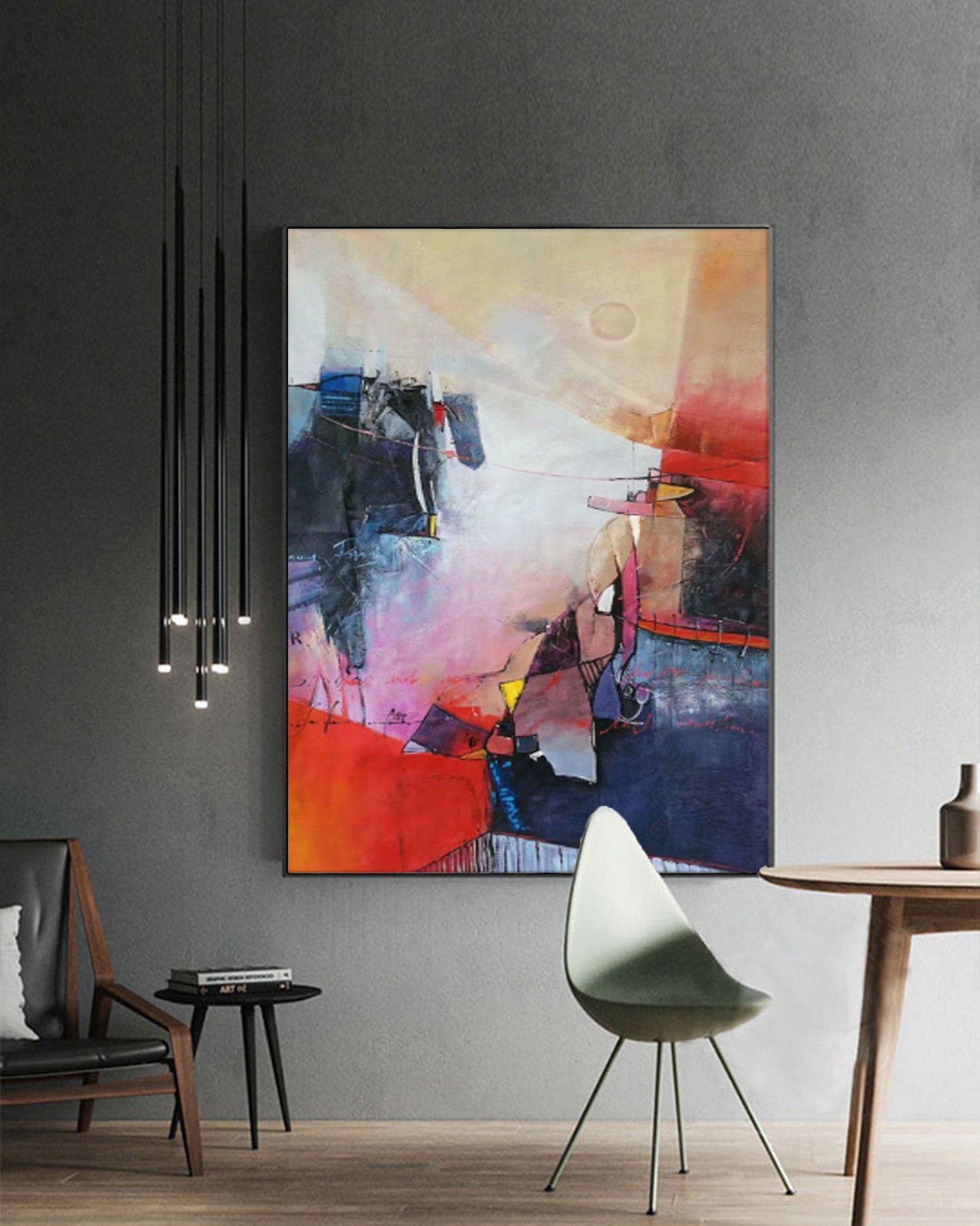Original Abstract Painting Living Room Wall Art Canvas - Etsy