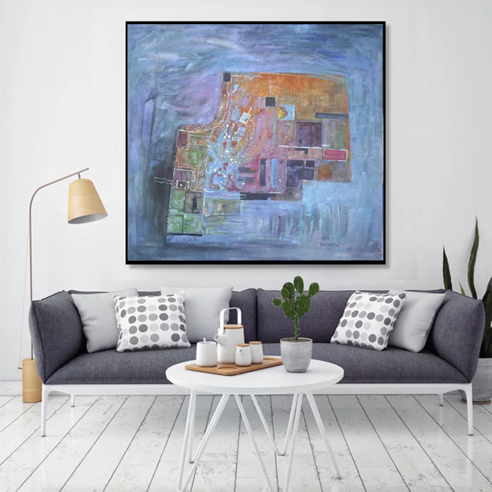 Large Artwork for Living Room Large Canvas Wall Art Original | Etsy