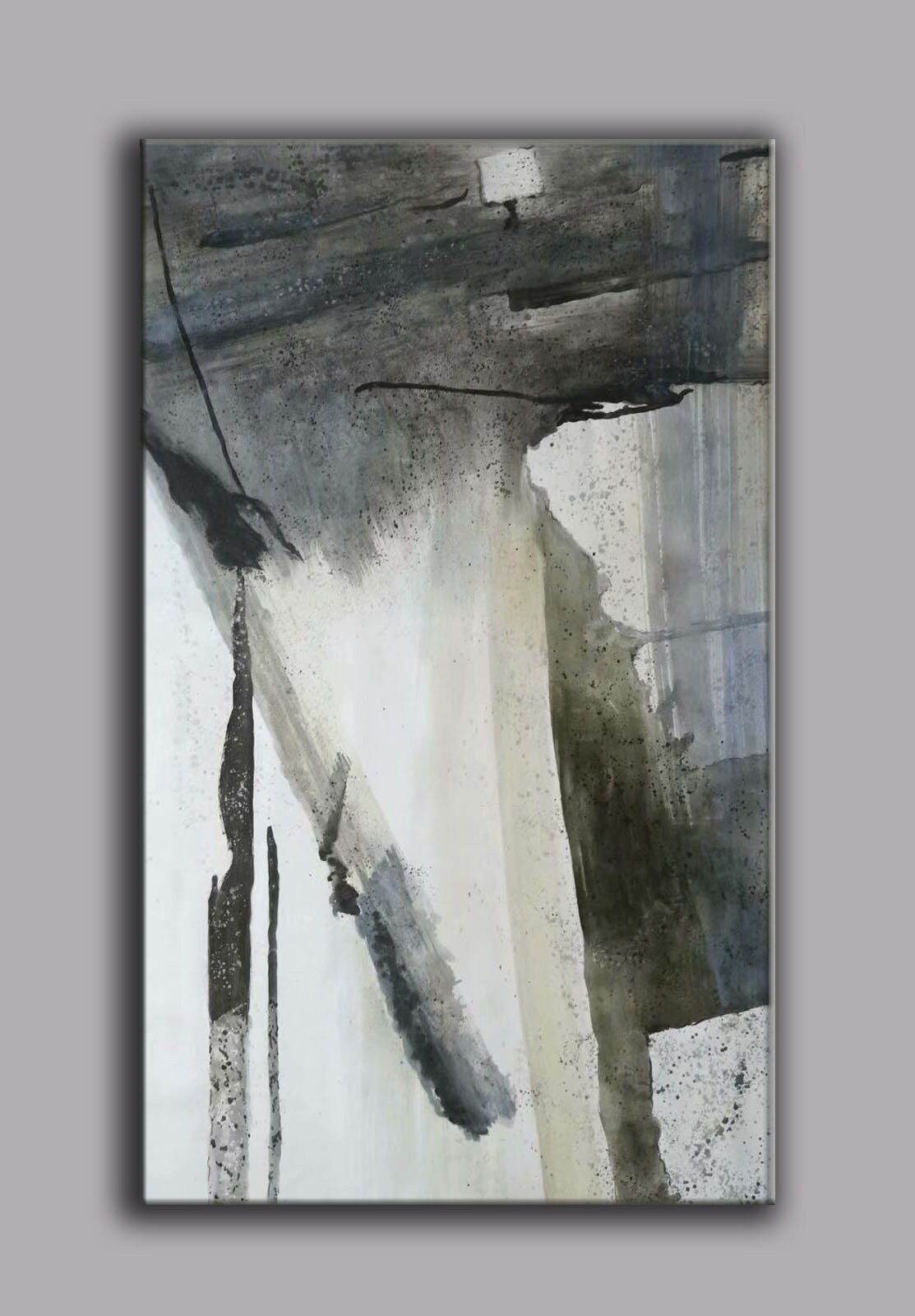 Black white abstract art Black and white abstract wall art | Etsy