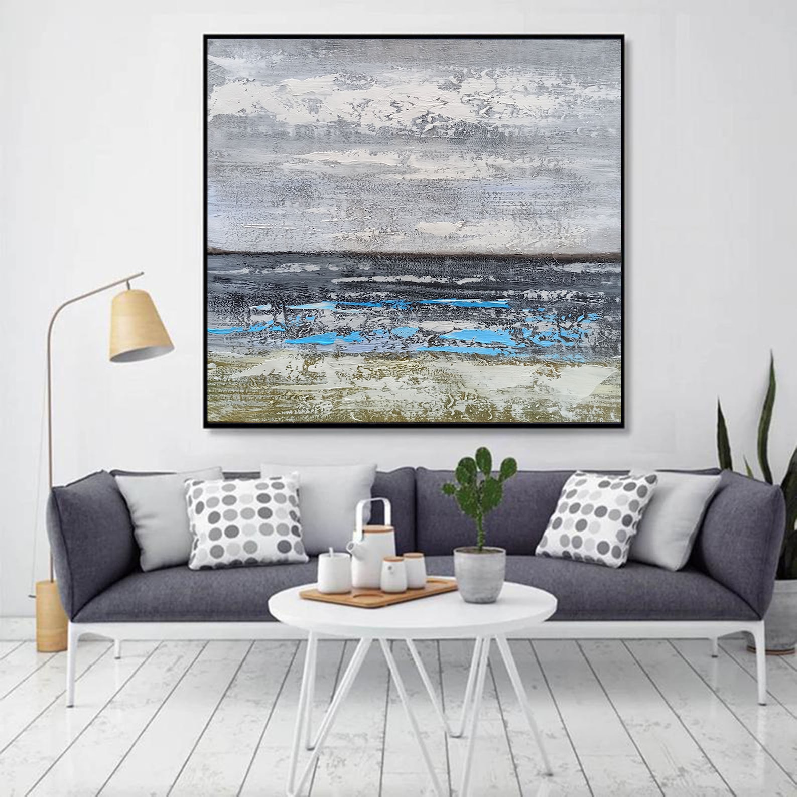 Large Canvas Art Abstract Landscape Painting, Oversized Canvas Art ...