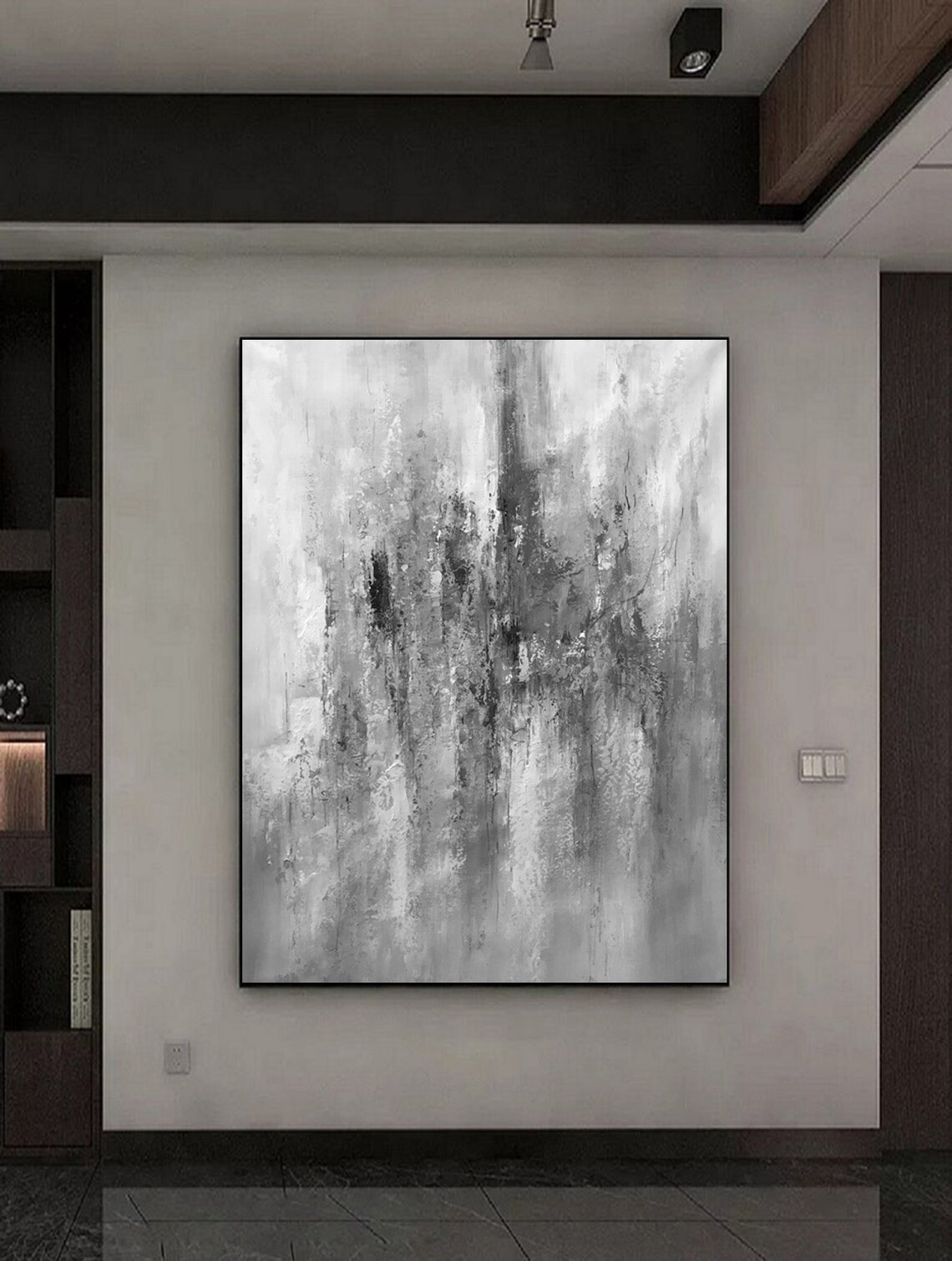 Large Abstract Painting Original Grey Painting Large - Etsy