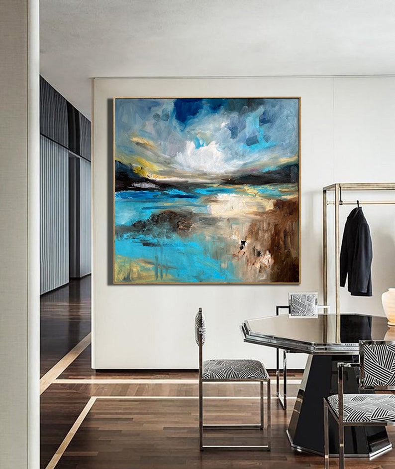 Original Paintings on Canvas Large Canvas Wall Art Landscape - Etsy