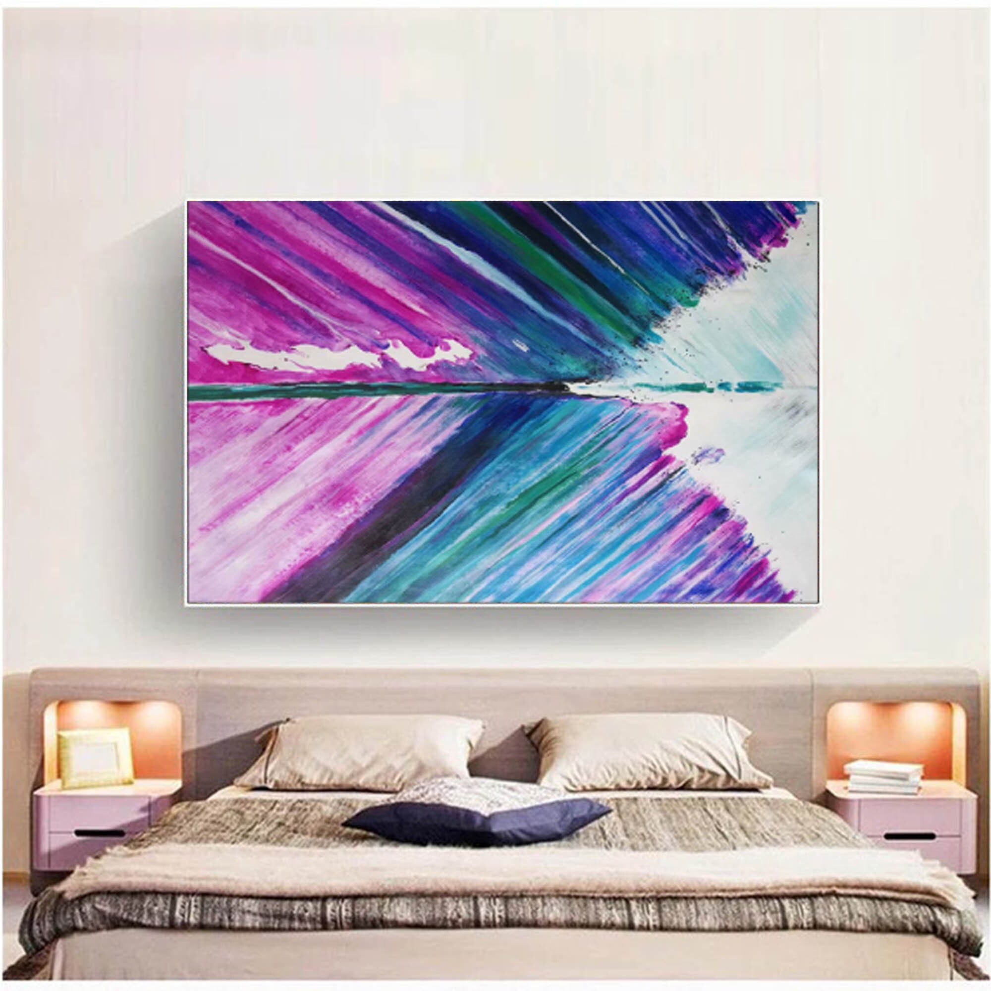Oversized Wall Art, Large Abstract Oil Painting on Canvas, Modern ...