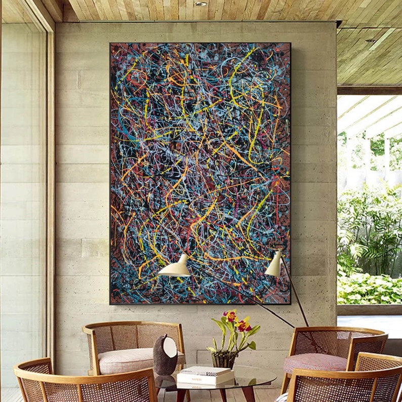 Large Abstract Wall Art Original Oversized Canvas Art Extra - Etsy