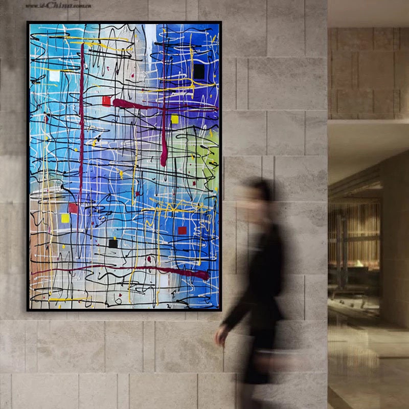 Modern abstract painting abstract canvas art extra large | Etsy