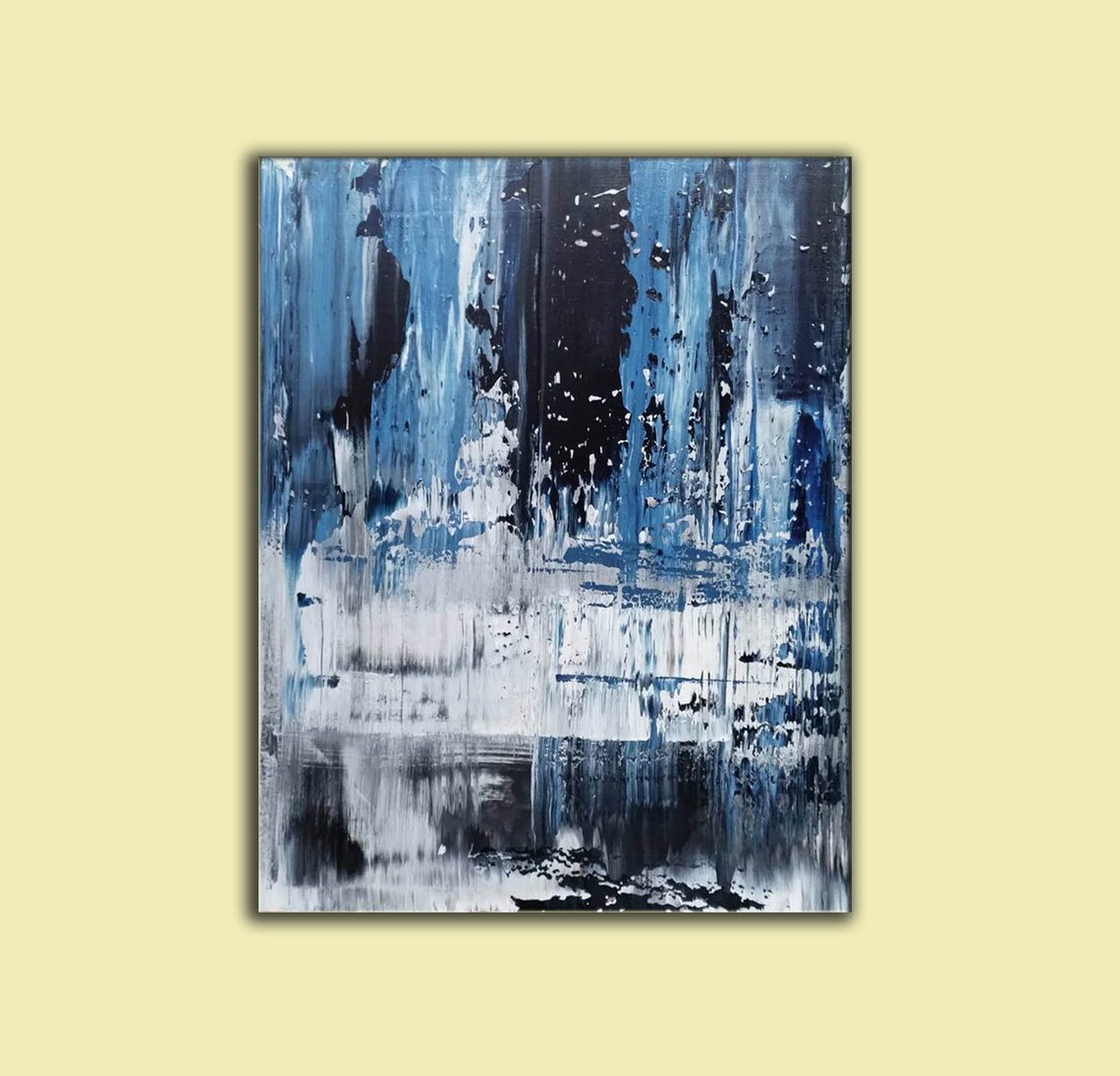Extra Large Abstract Art Blue Abstract Painting Modern - Etsy