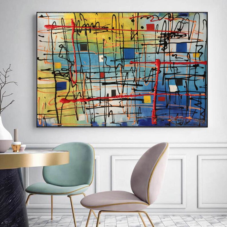 Large Canvas Wall Art Modern Abstract Painting Original | Etsy