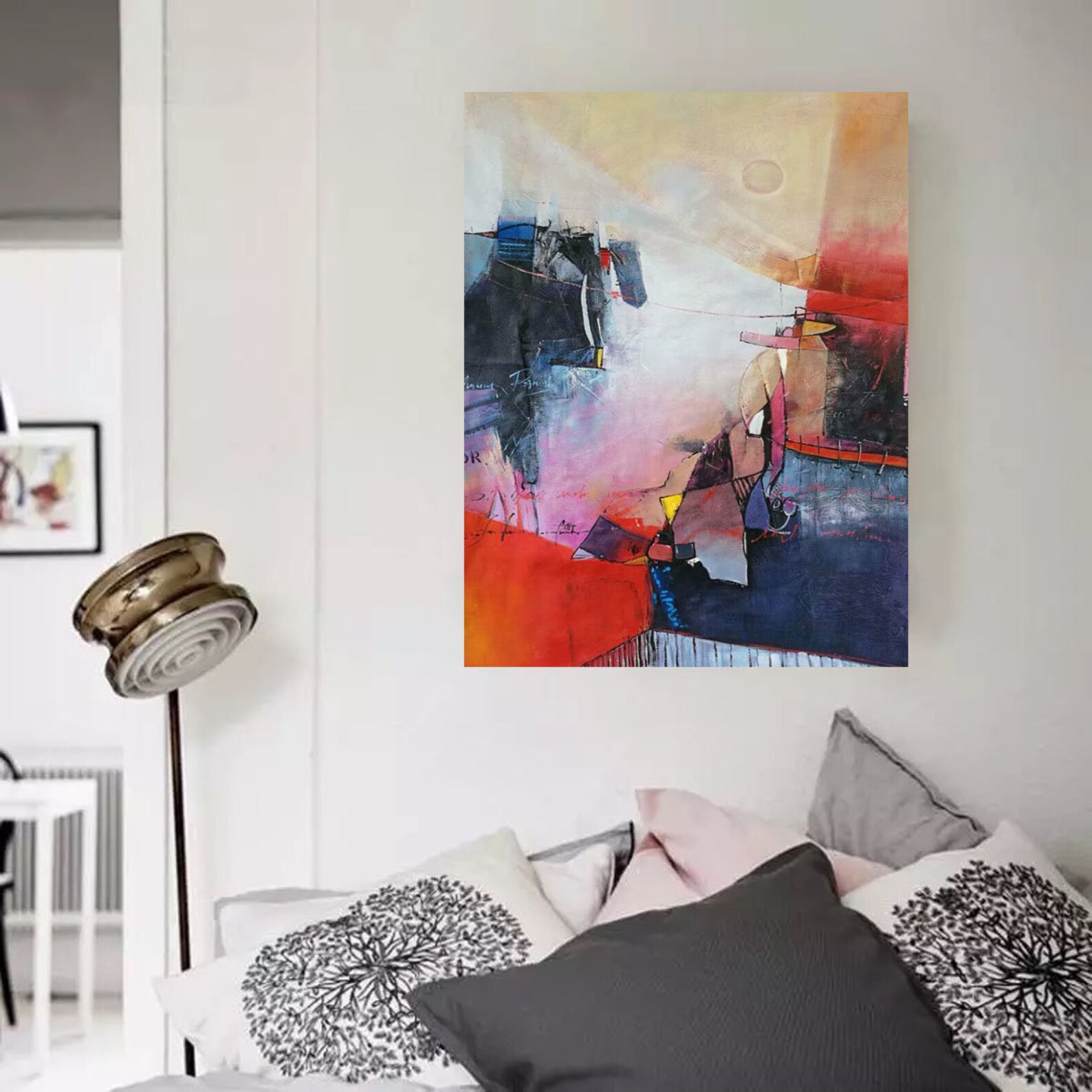 Original Abstract Painting Living Room Wall Art Canvas - Etsy