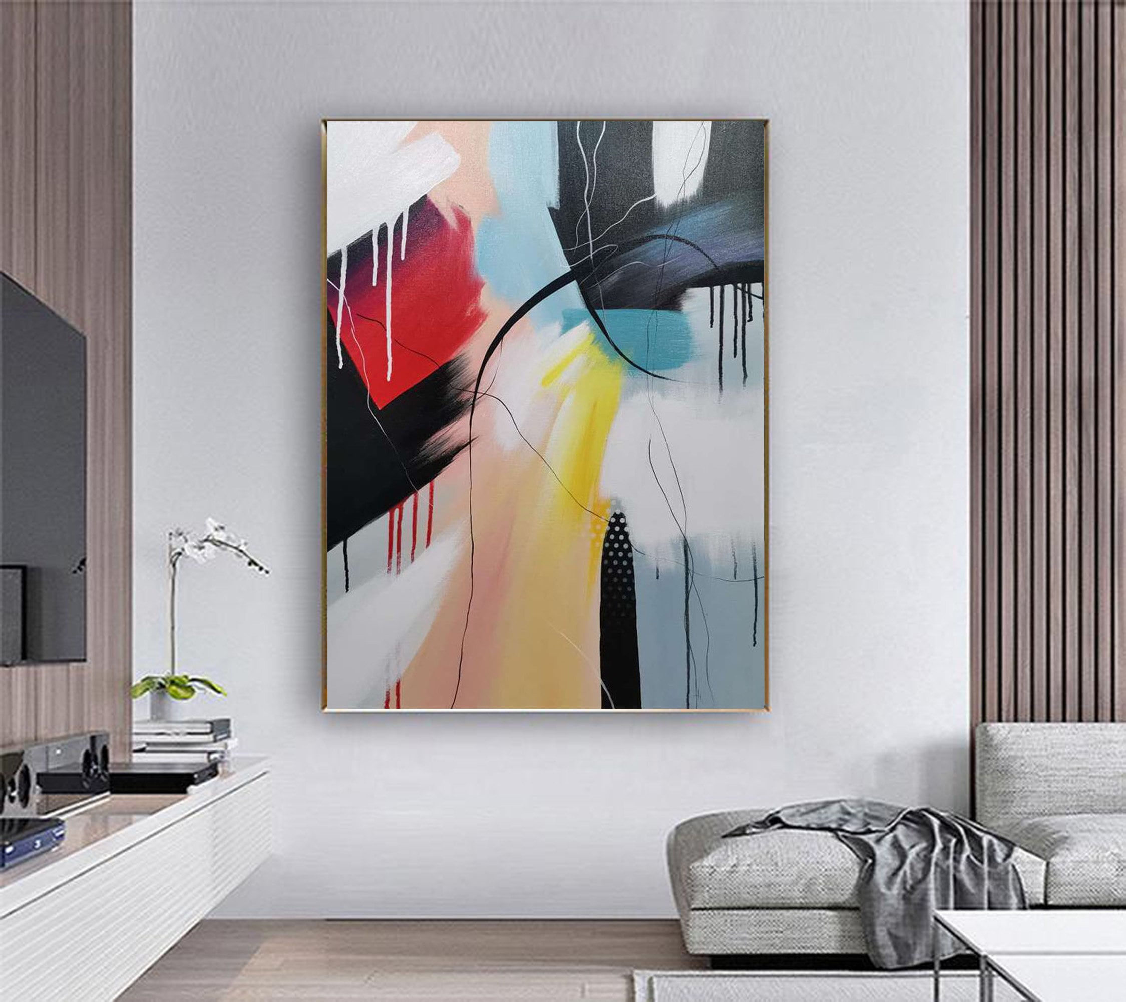 Modern Abstract Painting Original Abstract Canvas Art Acrylic - Etsy