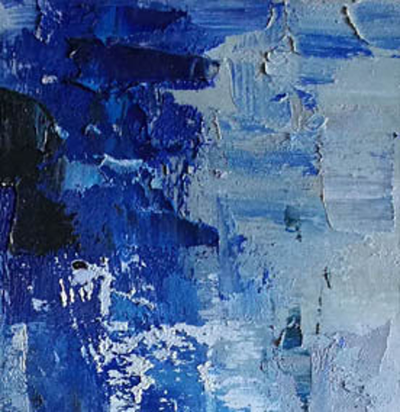 Large Oil Painting Original Blue Painting on Canvas Modern - Etsy