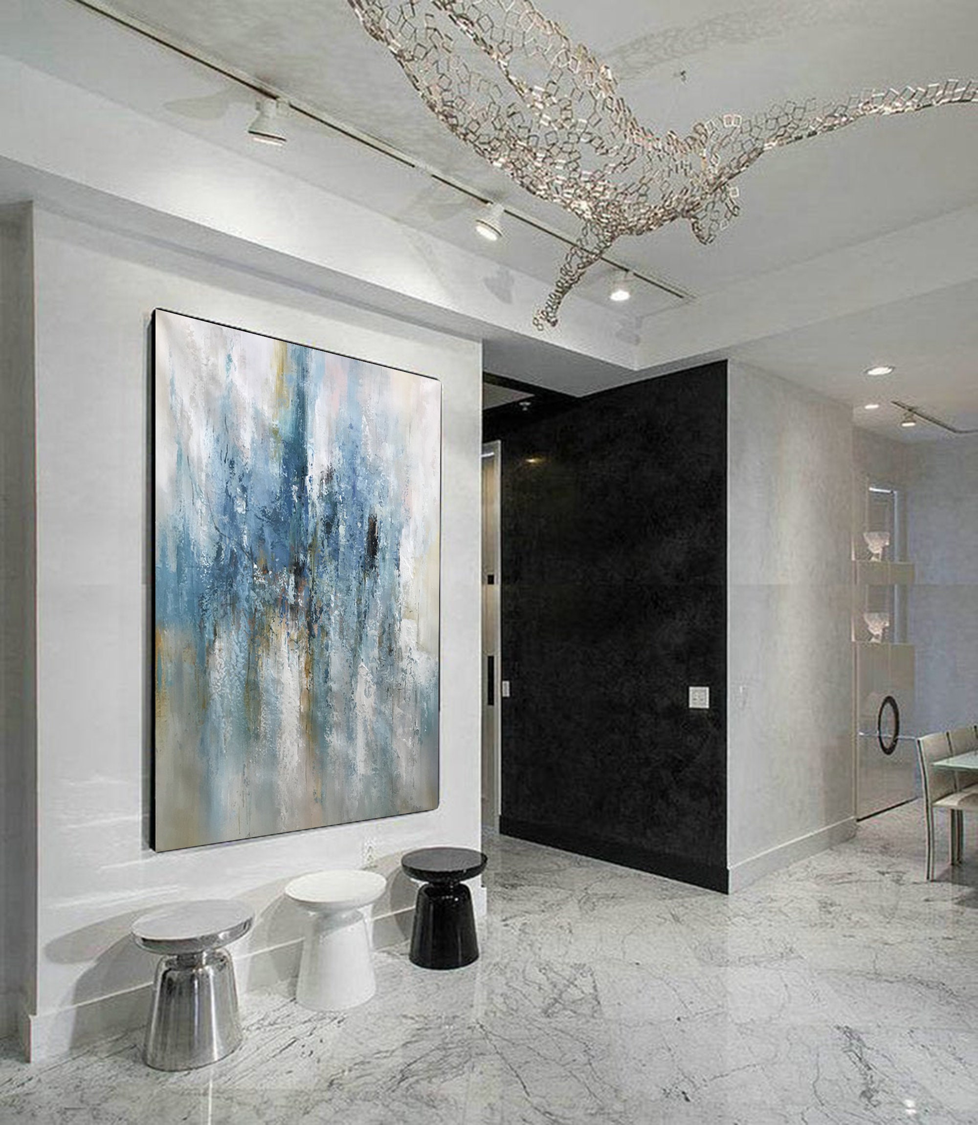 Large Abstract Painting Original, Abstract Acrylic Painting, Large ...