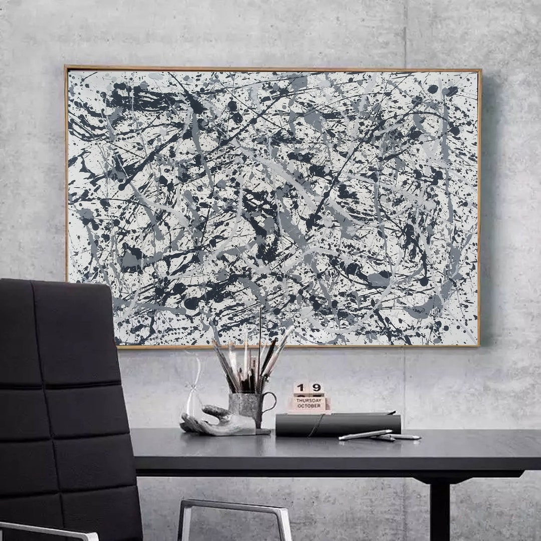 Grey Painting Abstract Artwork Large Oil Painting Original - Etsy