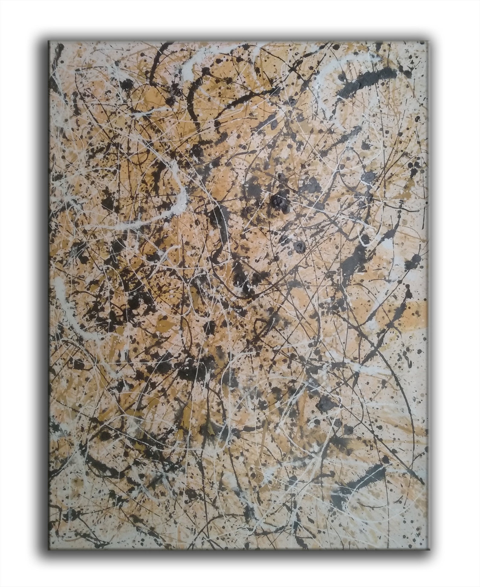 Original Abstract Painting, Jackson Pollock Canvas Painting, Large ...