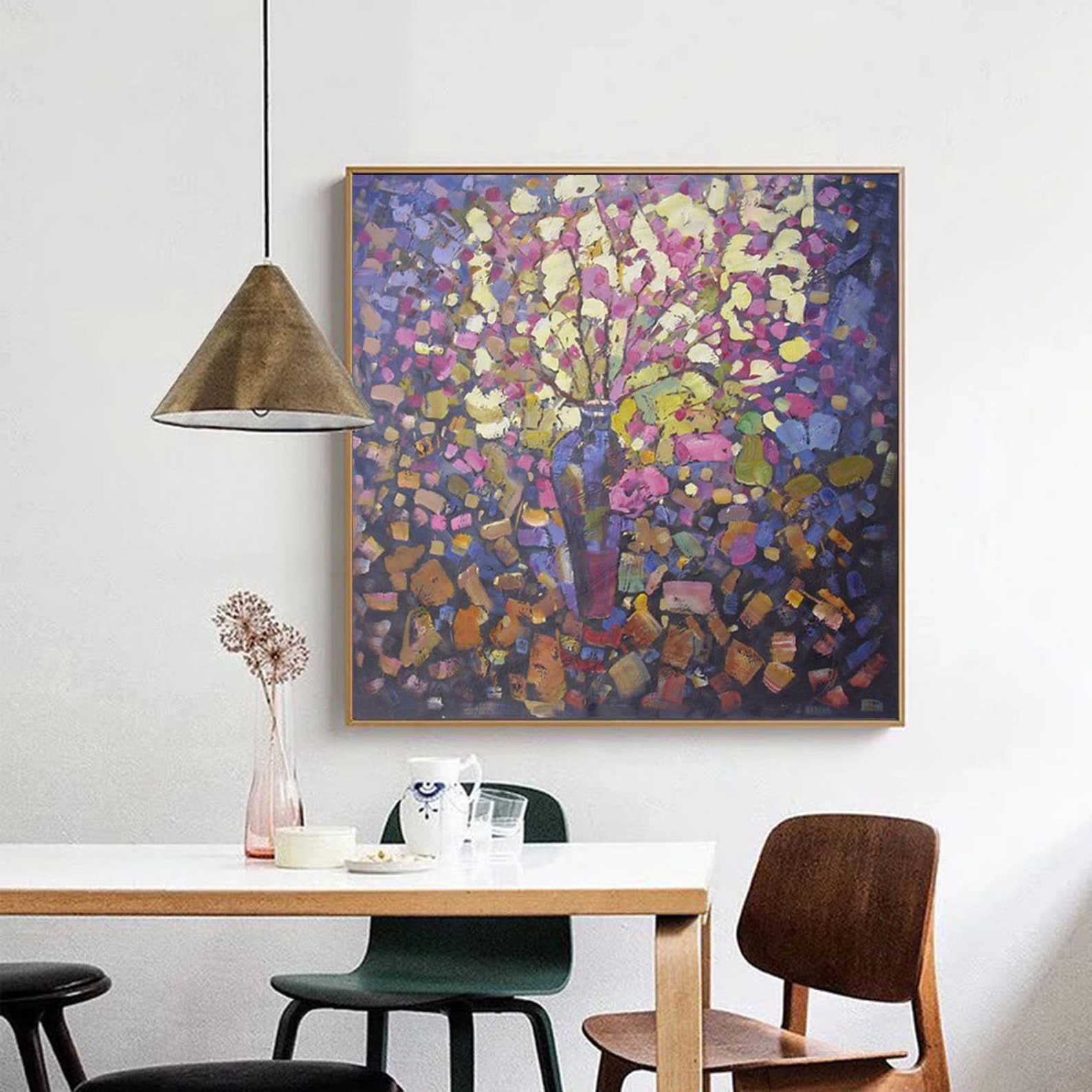 Hand Painted Canvas Art Painting Art Colorful Abstract Art | Etsy