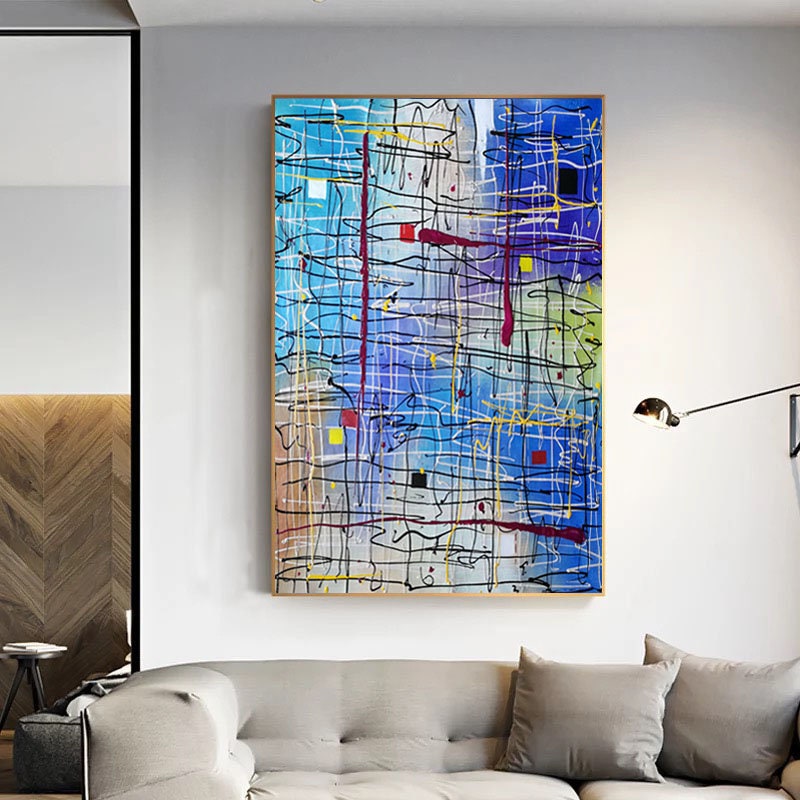 Modern abstract painting abstract canvas art extra large | Etsy