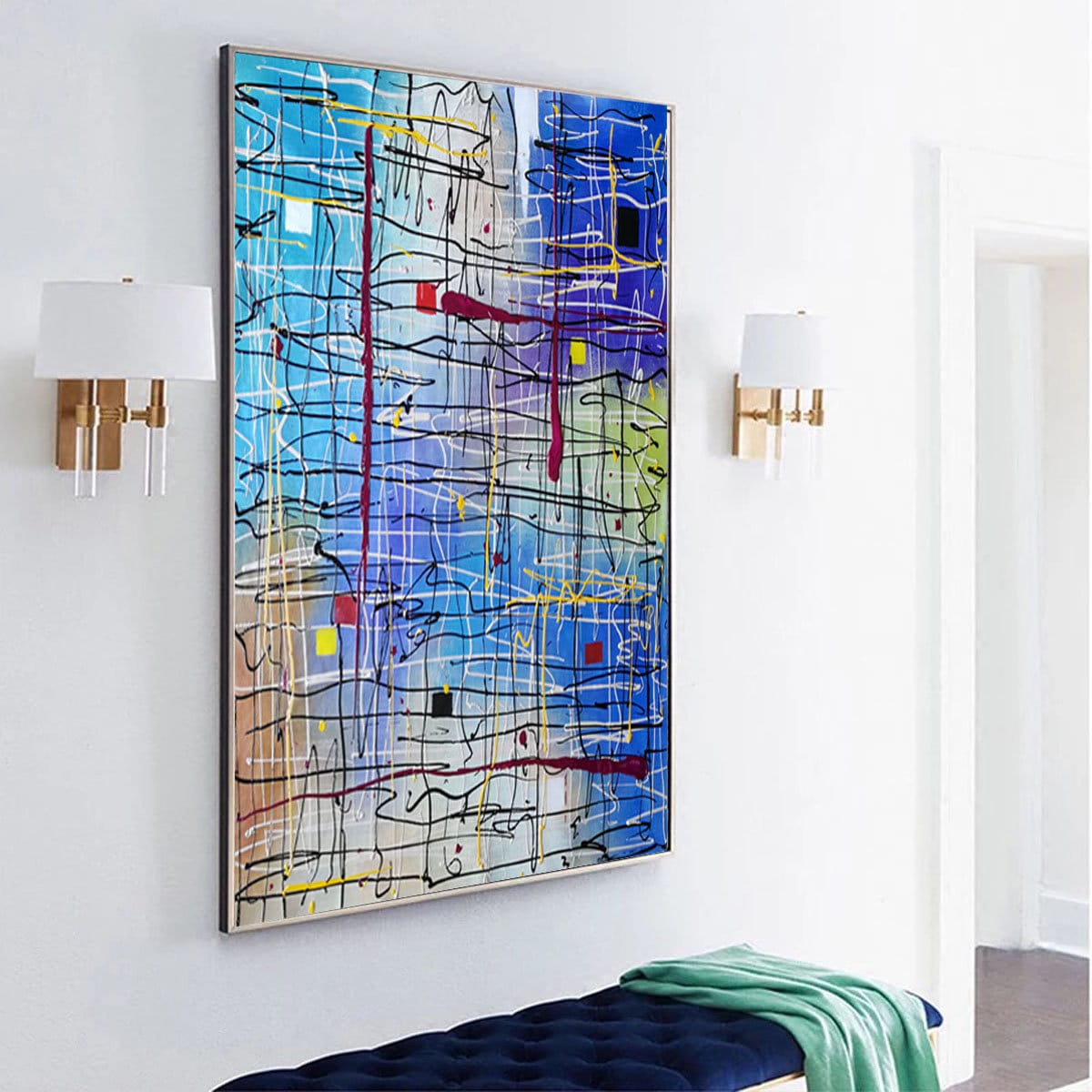 Modern abstract painting abstract canvas art extra large | Etsy