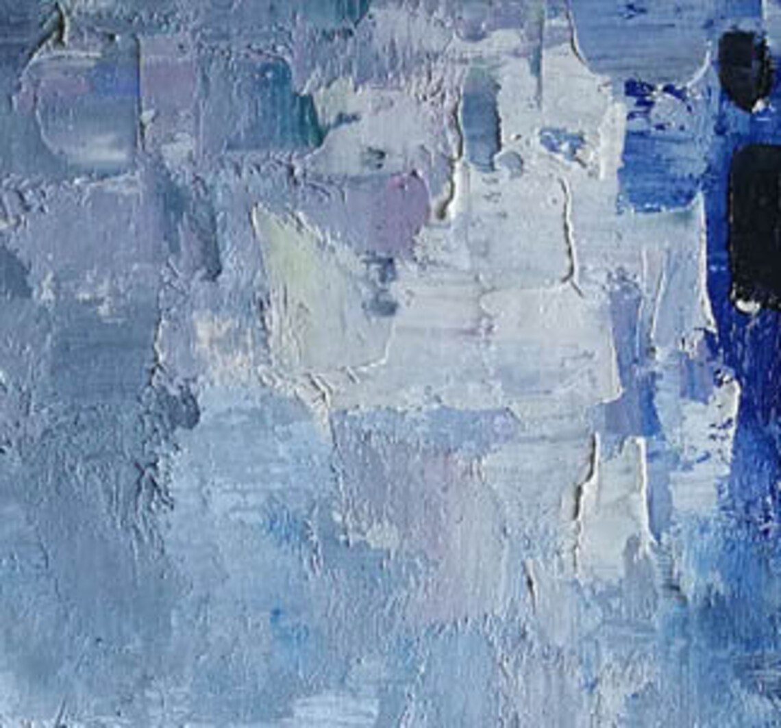 Large Oil Painting Original Blue Painting on Canvas Modern - Etsy