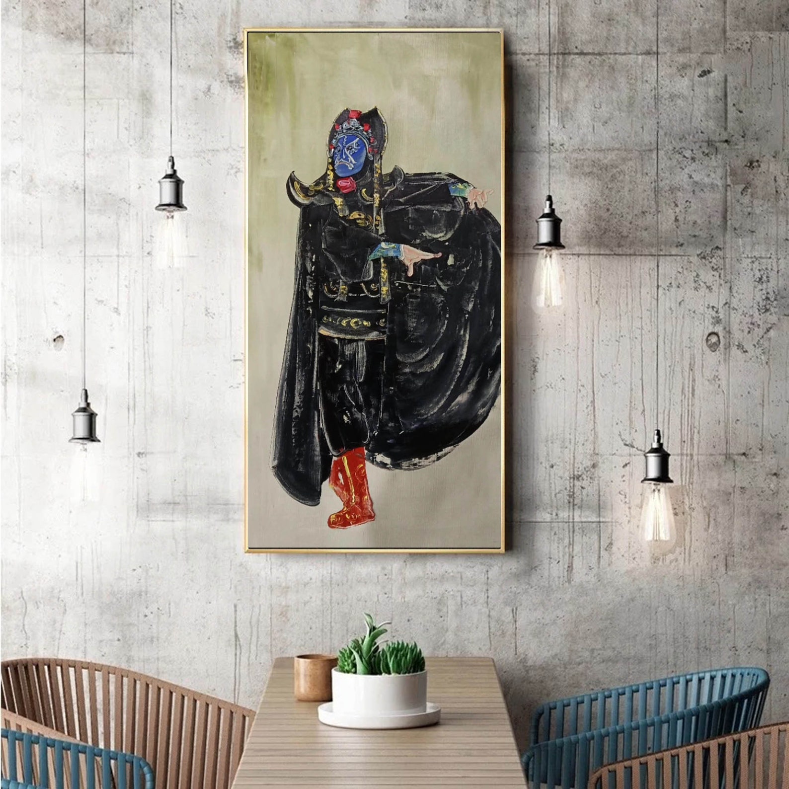 Chinese Opera Oil Painting impasto Oil on Canvas Heavy - Etsy