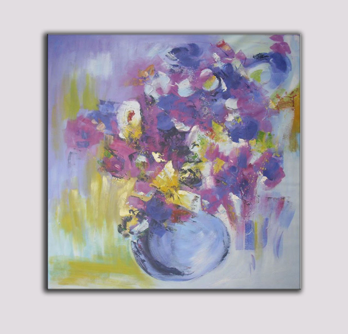 Modern Abstract Painting Original Floral Painting Extra - Etsy