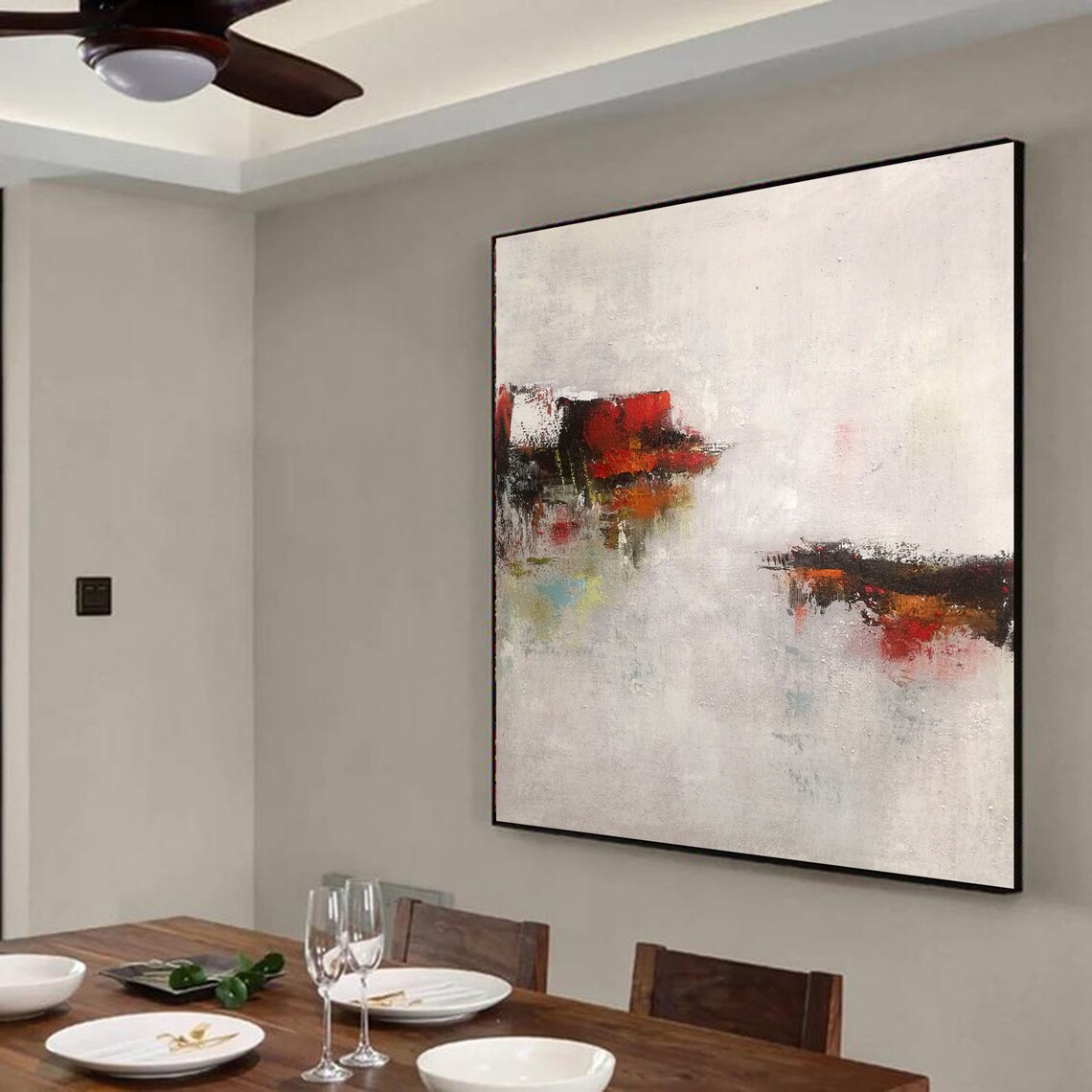 Large Wall Art Abstract Modern Abstract Painting on Canvas - Etsy