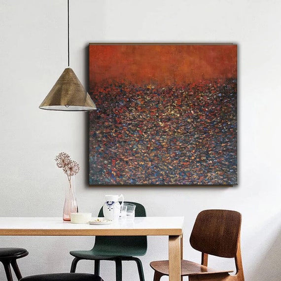 Large Abstract Art Modern Abstract Painting on Canvas Extra | Etsy