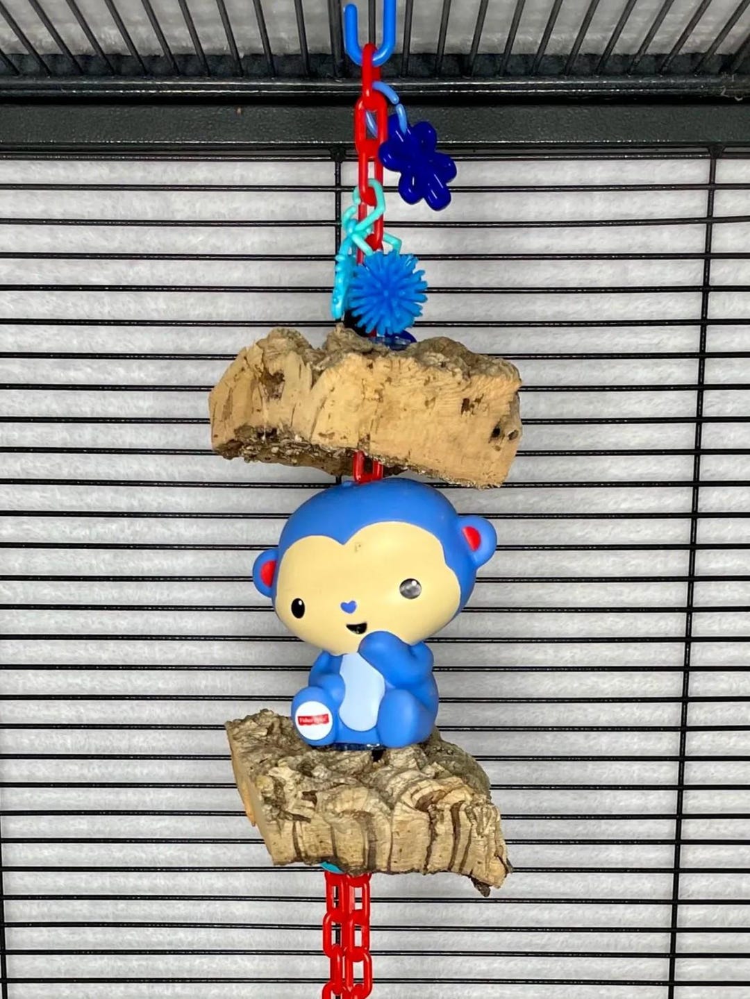 Blue Monkey Double Decker - Fun Hanging Toy for Sugar Gliders, Birds ...
