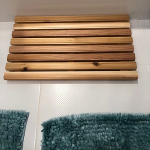 Cedar Bath Mat - Etsy