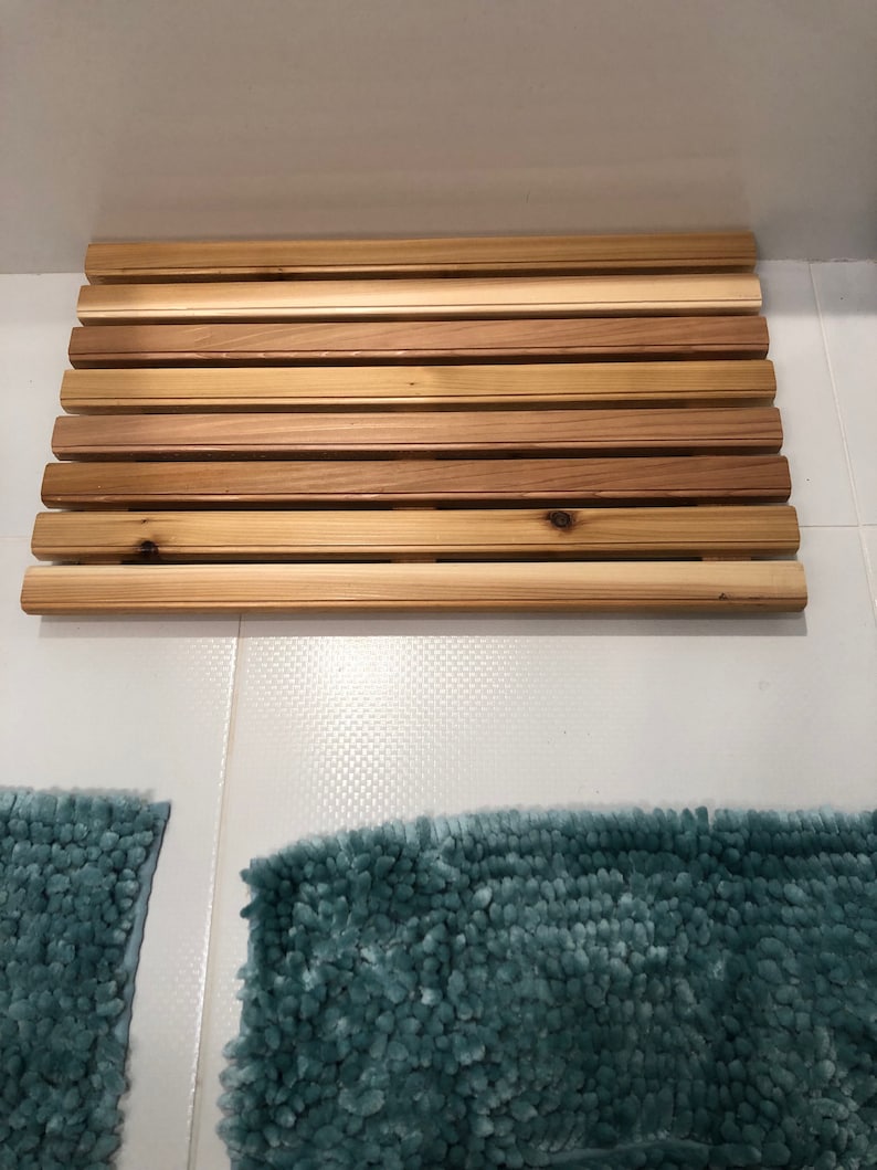 Cedar Bath Mat - Etsy