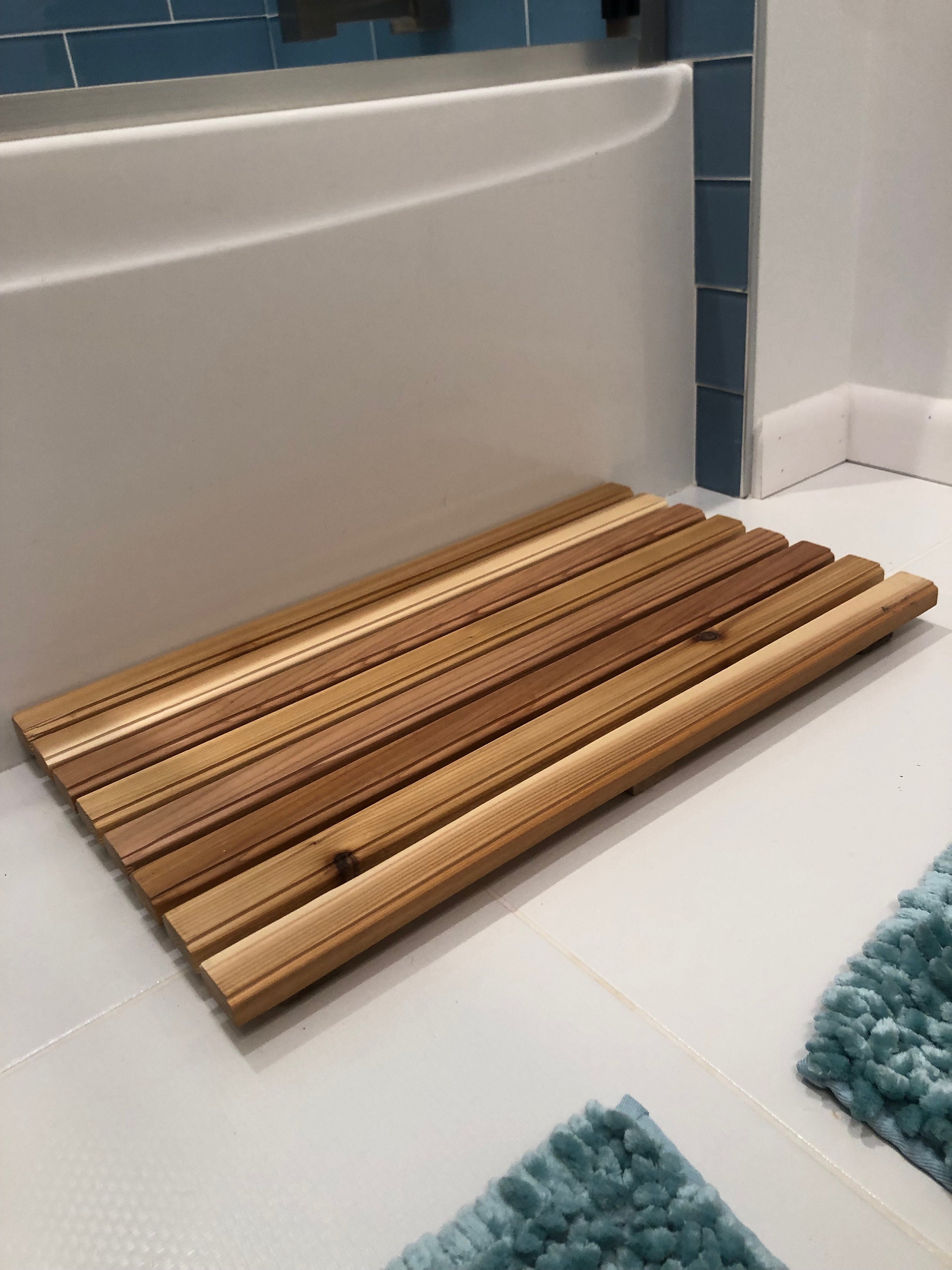 Cedar Bath Mat - Etsy