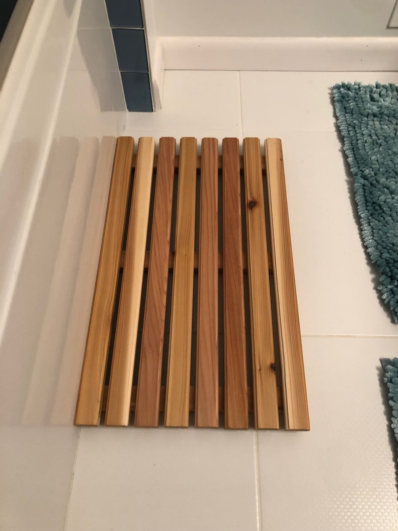 Cedar Bath Mat - Etsy