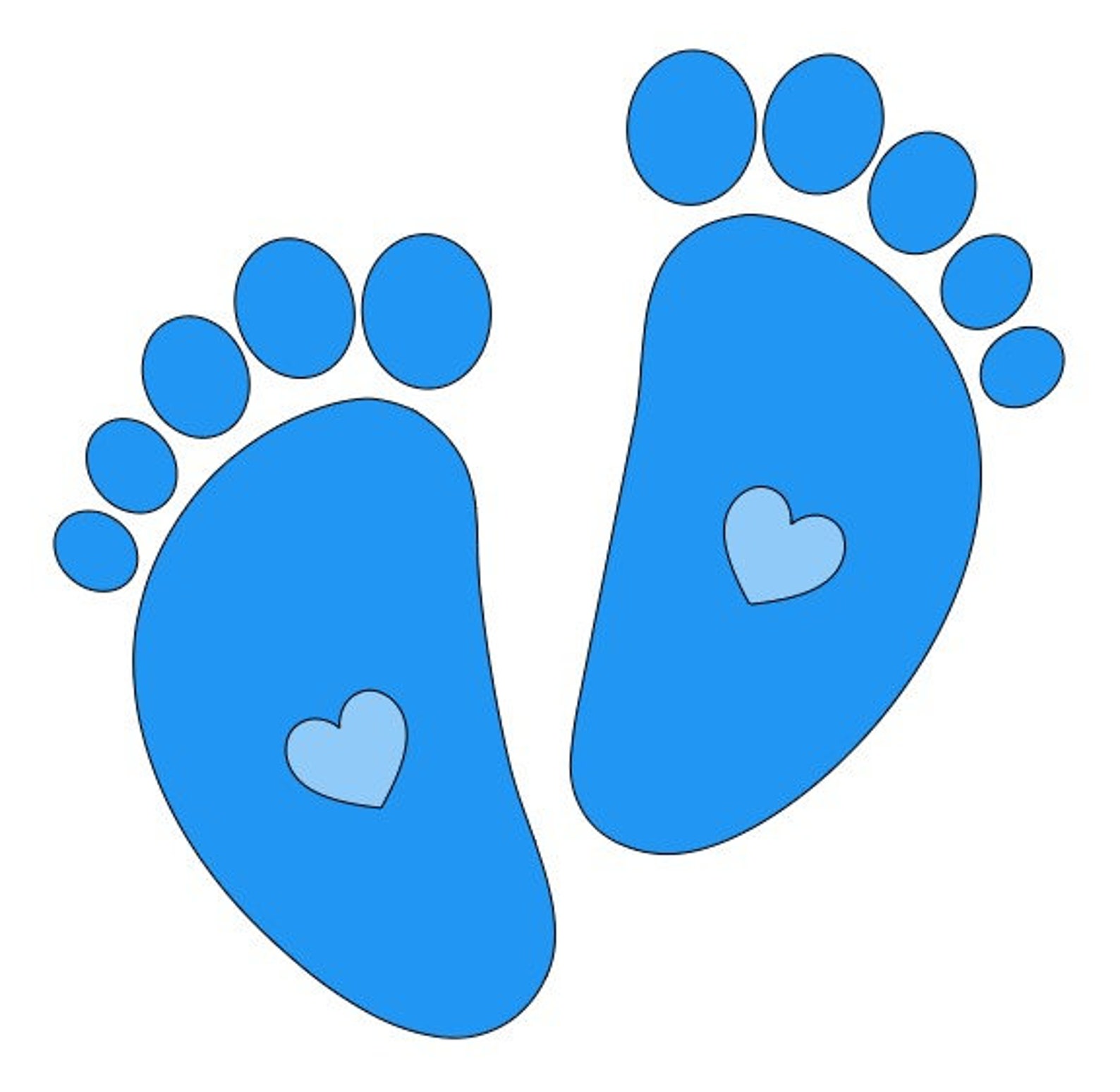 Digital Download JPG New Baby Boy Girl Pink Blue Babies Feet Footprints ...
