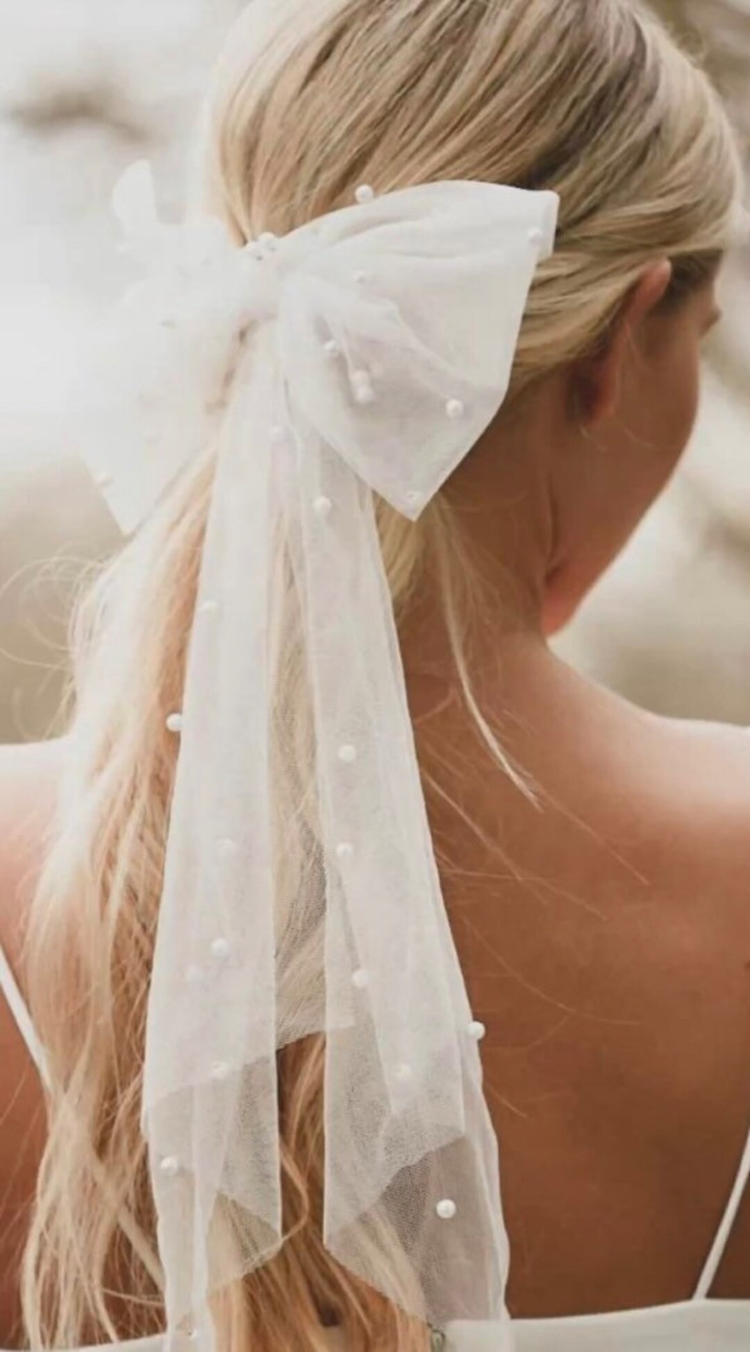 White Faux Pearl Large Hair Bow Bridal Bride Wedding Prom Bows - Etsy