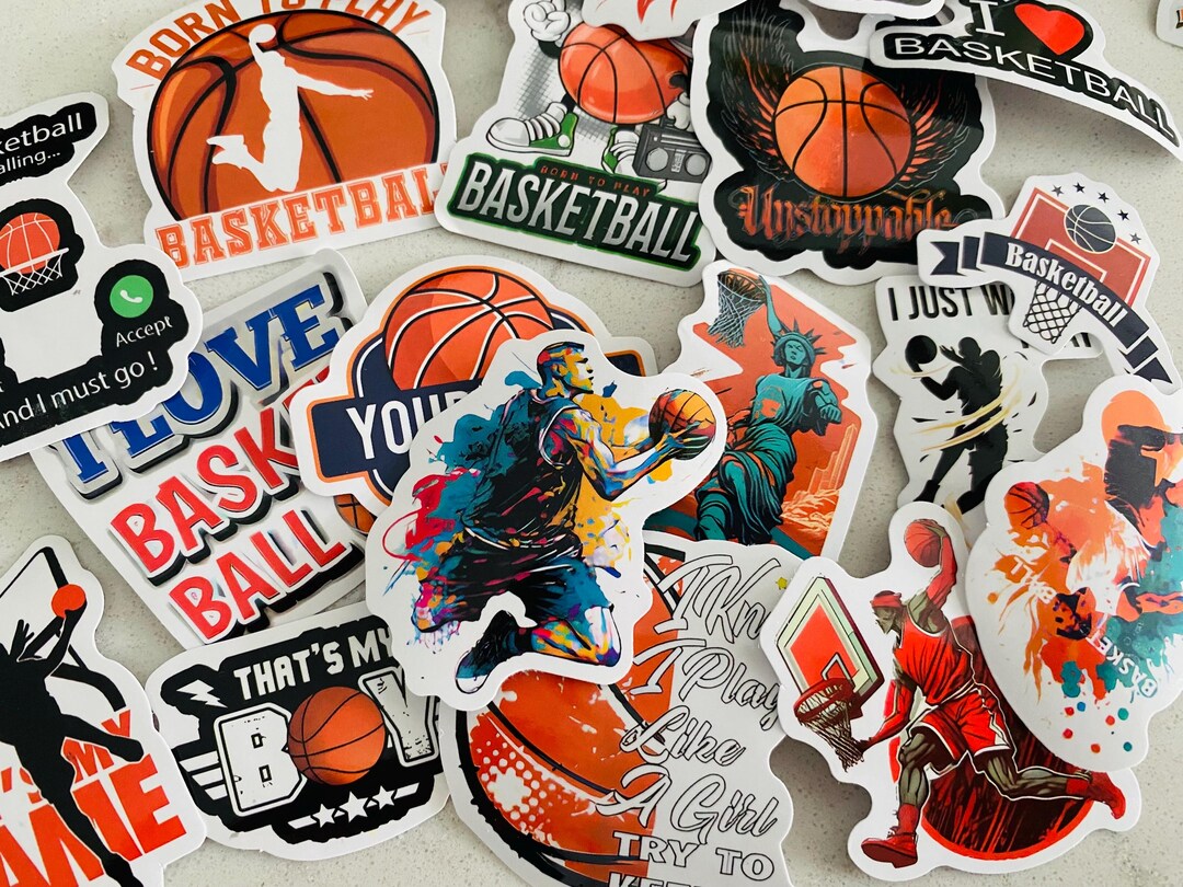 Basketball Stickers Sports Stocking Fillers Gift Gifts Boys Scrapbook ...
