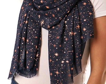 Blue Star Scarf - Etsy