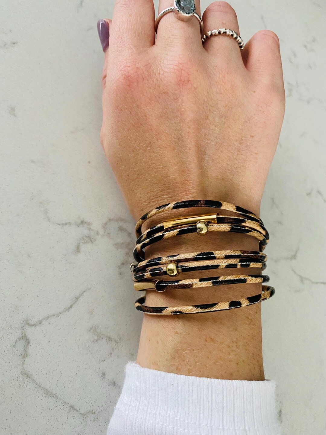 Leopard Print Multi Bangle Bracelet Animal Print Jewellery Accessories ...