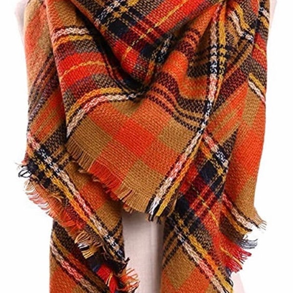 Plaid Scarf - Etsy