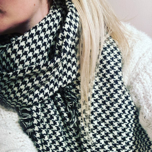 Houndstooth Scarf - Etsy