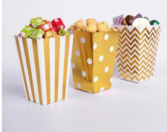 60 Partywedding popcorn treat boxes Paper, Party & Kids Party & Gifting ...