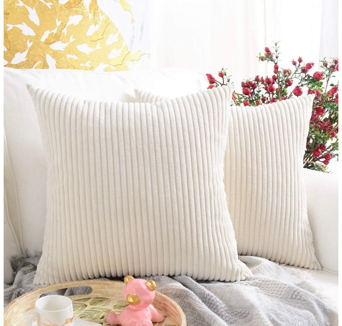 50x50cm Cream Soft Corduroy Design Large Cushions Cushion - Etsy UK