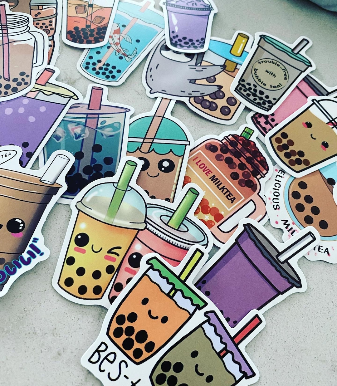 10 Pack Boba Bubble Tea Stickers Laptop Phone Scrapbooking Sticker ...