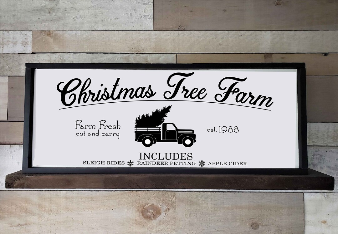 Christmas Tree Farm Sign SVG for Cricut, Silhouette. Rustic Sign ...