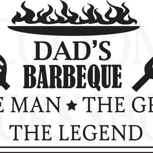 Dad's, Grandpa's Grampa's Barbeque, BBQ, Father's Day Grill Sign. Svg ...